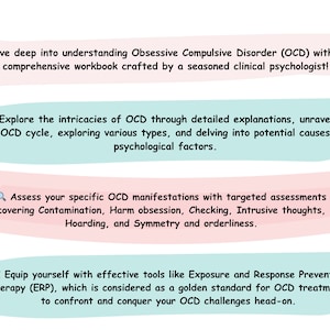 OCD Worksheets, OCD Workbook, ERP Exposure and Response Prevention, Ocd Journal, Ocd Kids ...
