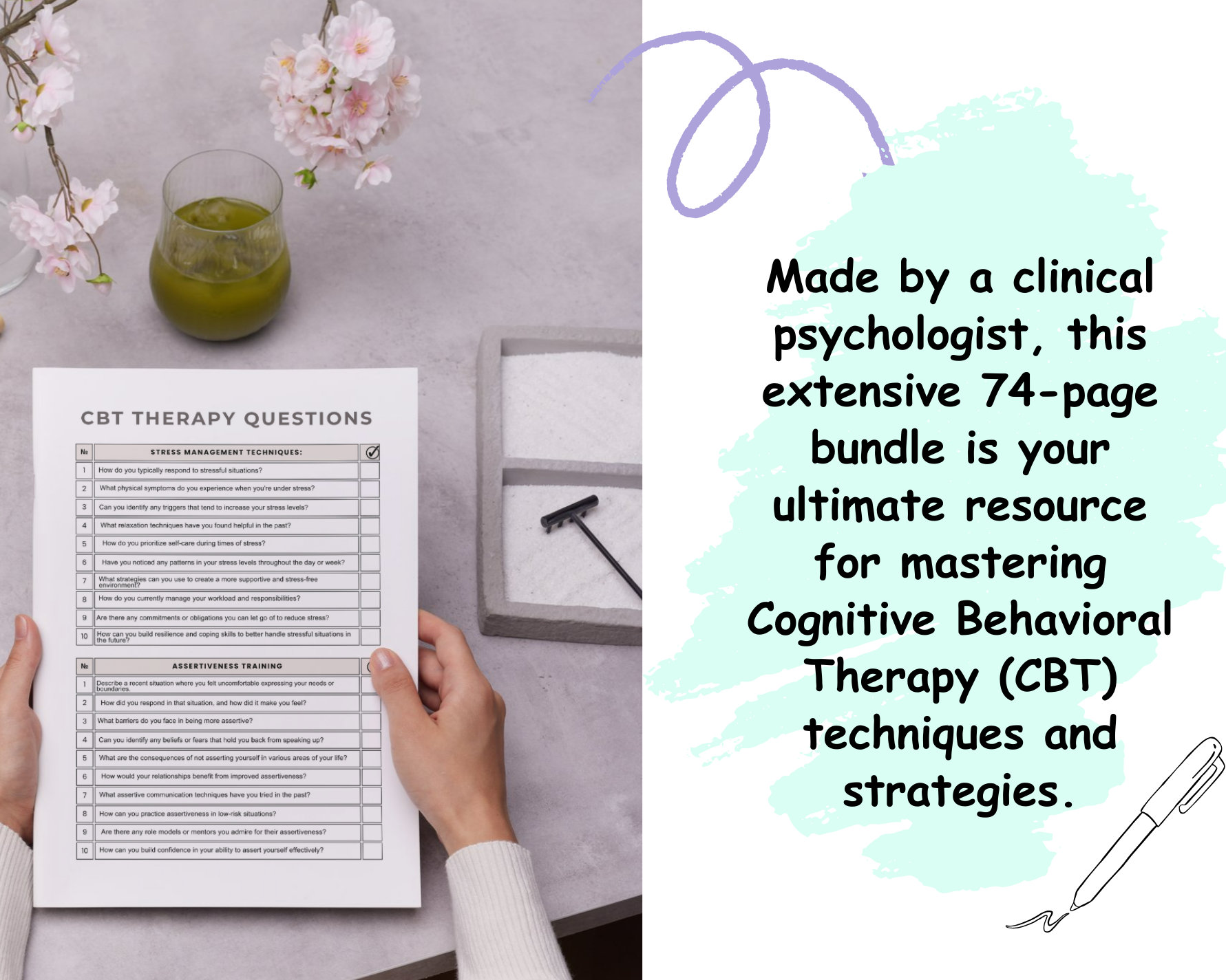CBT Bundle CBT Worksheets Cognitive Behavior Therapy Cognitive ...