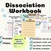 Dissociation Worksheets Workbook Dissociation Therapy Journal ...