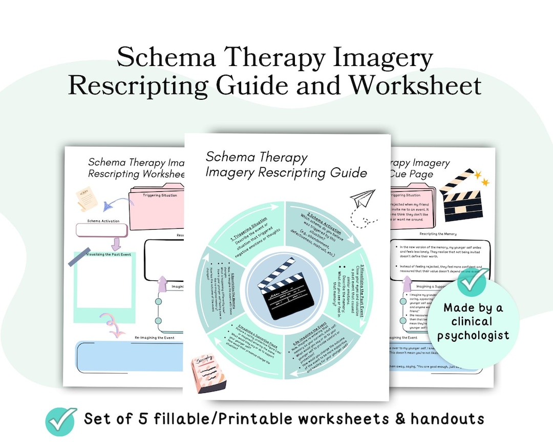 Schema therapy worksheets, schema imagery rescripting worksheets ...