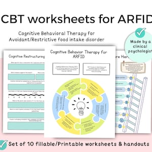 CBT for ARFID CBT Worksheets Cognitive Behavioral Therapy Worksheets ...