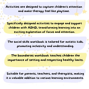 Kids Therapy Workbooks Bundle: ADHD, Autism, Boundaries (printable) - Etsy