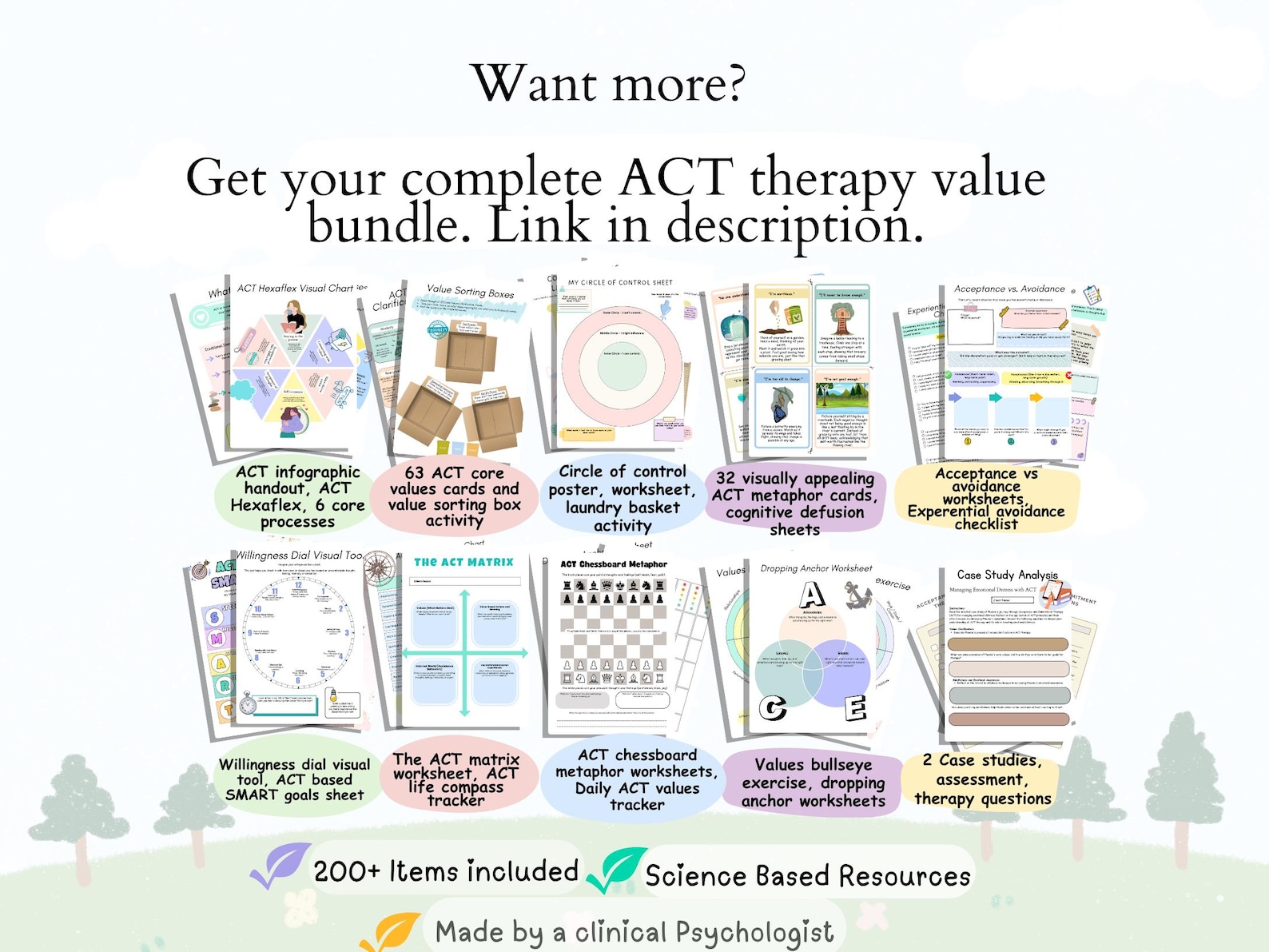 ACT Core Values Cards Acceptance and Commitment Therapy Values ...