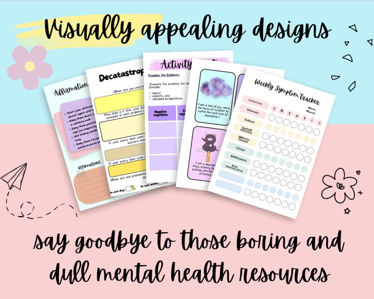 Depression Workbook Brain and Depression Handout Cards Depression ...