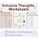 Intrusive Thoughts Worksheets, OCD Worksheets, Intrusive Thinking ...