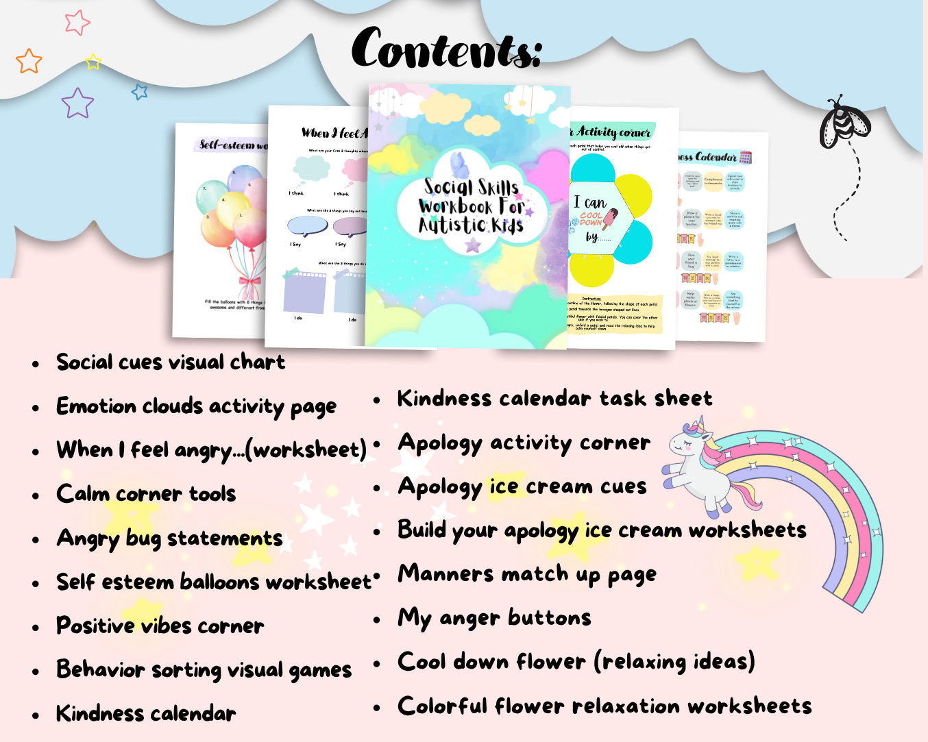 Autism Book for Kids Social Skills Communication Autism Workbook ...