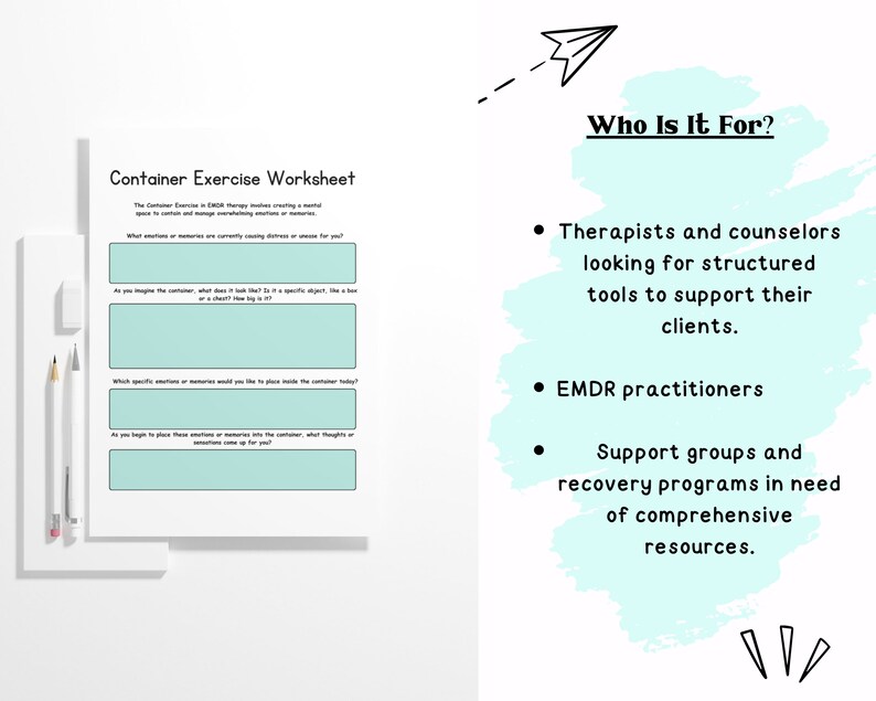 EMDR Container Exercise, EMDR Worksheets for Therapists, EMDR Client ...