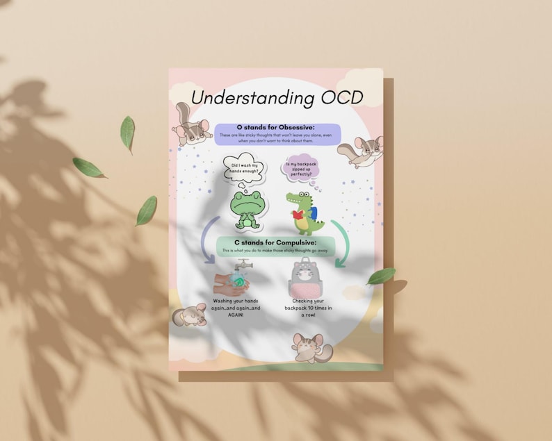 OCD Worksheets for Kids, ERP for Kids Ocd Exposure Therapy for Kids ...