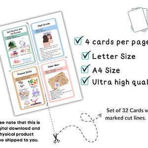 DBT Skills Cards, DBT Flashcards, Dialectical Behavior Therapy, DBT ...