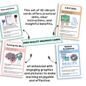 DBT Skills Cards, DBT Flashcards, Dialectical Behavior Therapy, DBT ...