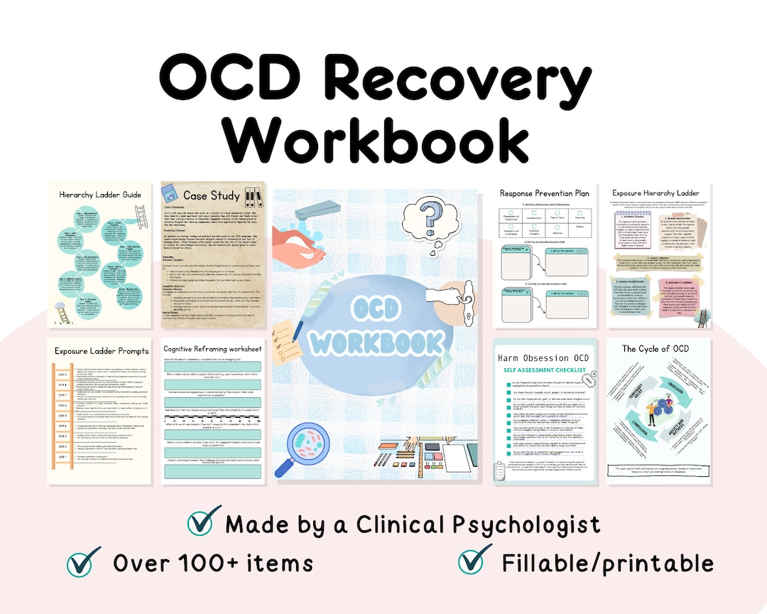 OCD Worksheets, OCD Workbook, ERP Exposure and Response Prevention, Ocd ...