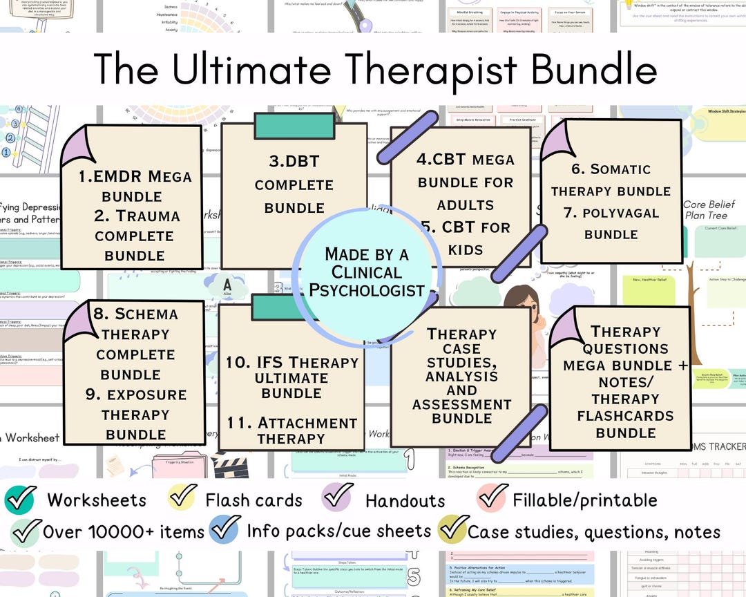 The Complete Therapist Bundle, Therapy Resources, Therapy Tools ...
