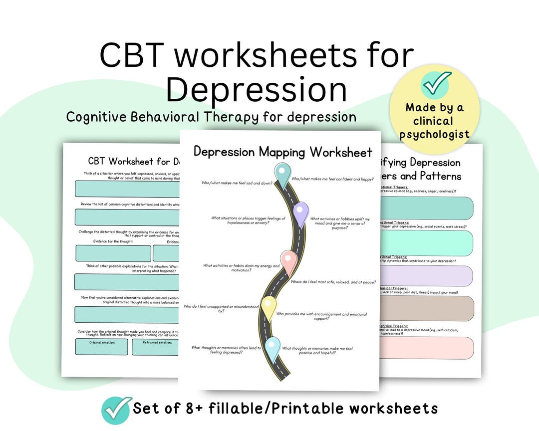 CBT for Depression, Depression Worksheets, CBT Worksheets for ...