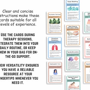 Somatic Psychotherapy Coping Skills Cards, Somatic Exercises for ...