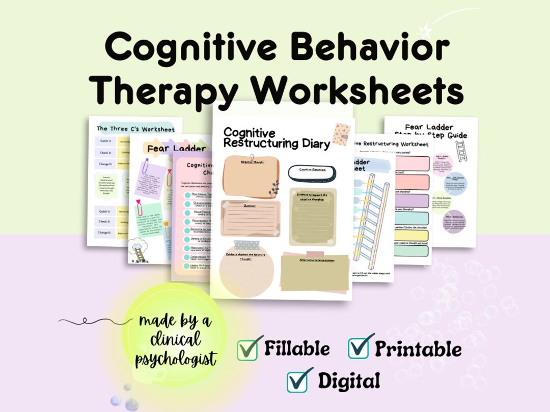 CBT Worksheets, Cognitive Behavioral Therapy Worksheets, CBT Worksheets ...