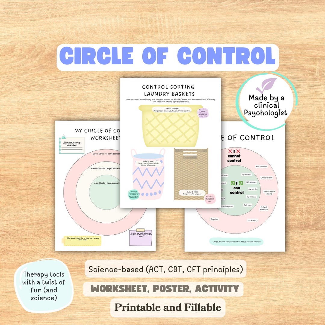 Circle of Control Worksheet Activity Circles of Control Print, Things I ...