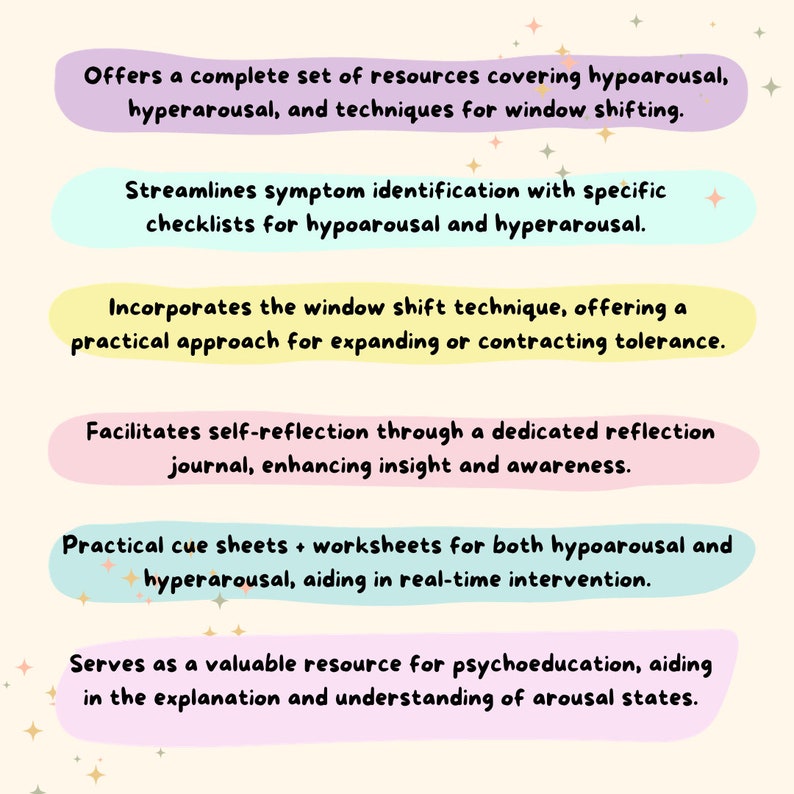 Window of Tolerance Worksheets Bundle Emotional Regulation Nervous ...