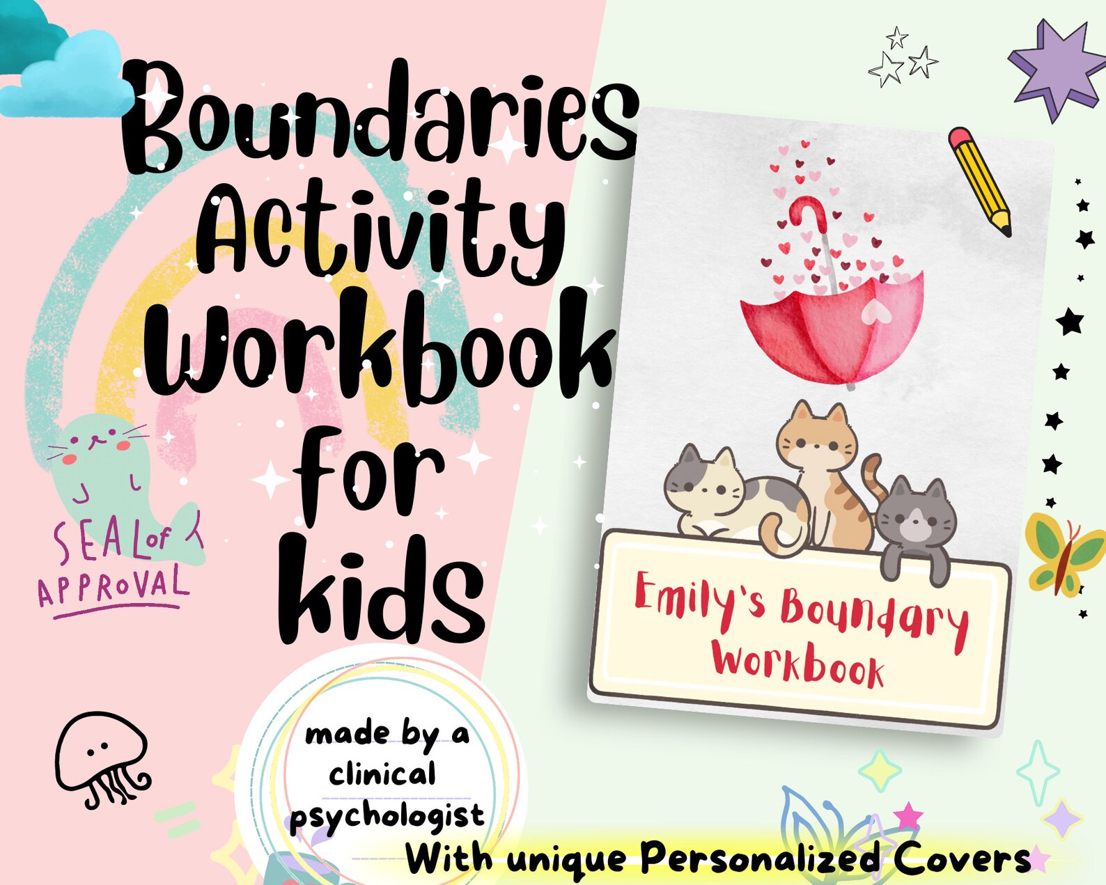 Boundaries Worksheets Therapy for Kids and Teens Mental Health Workbook ...