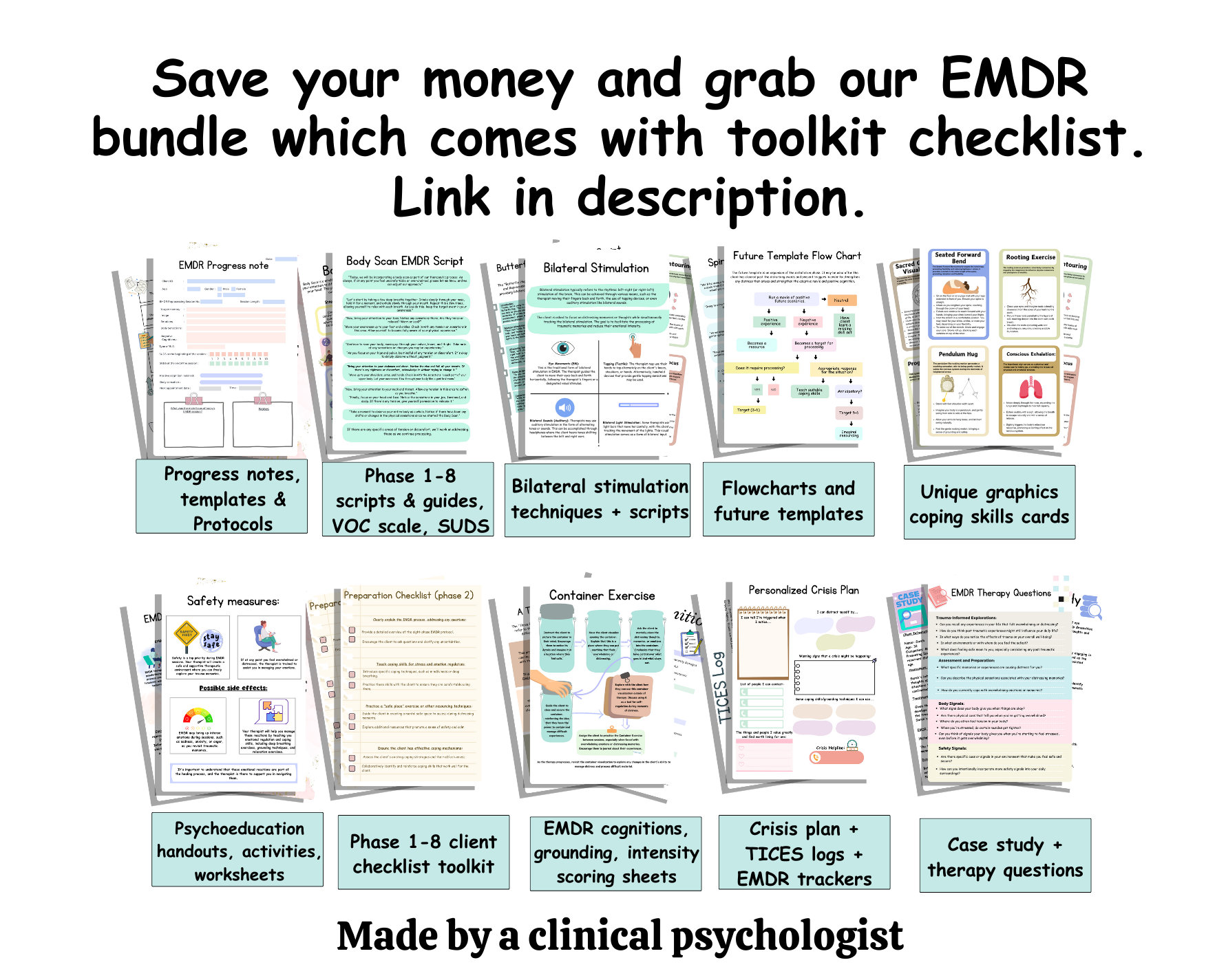 EMDR Client Checklist Toolkit, EMDR Worksheets, EMDR Scripts, Emdr ...