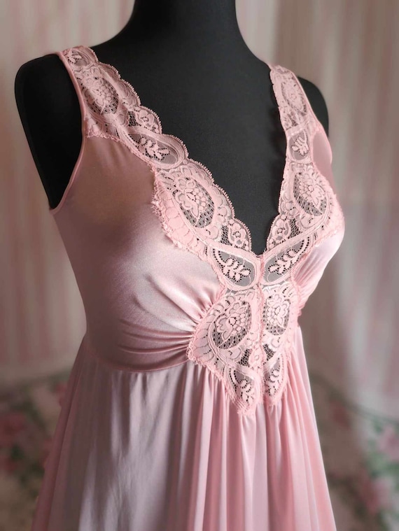 Xl Vintage Olga Nightgown And Robe Peignoir Set In Li… Gem
