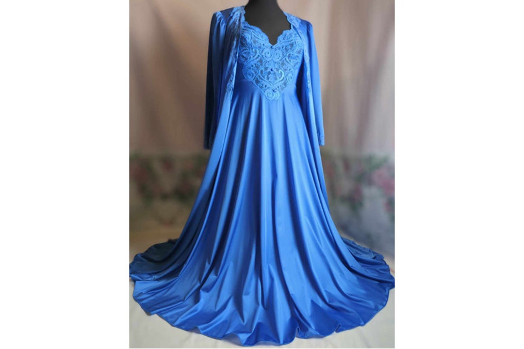 XL Vintage Olga Nightgown & Robe Set Plus Size Peignoir in - Etsy