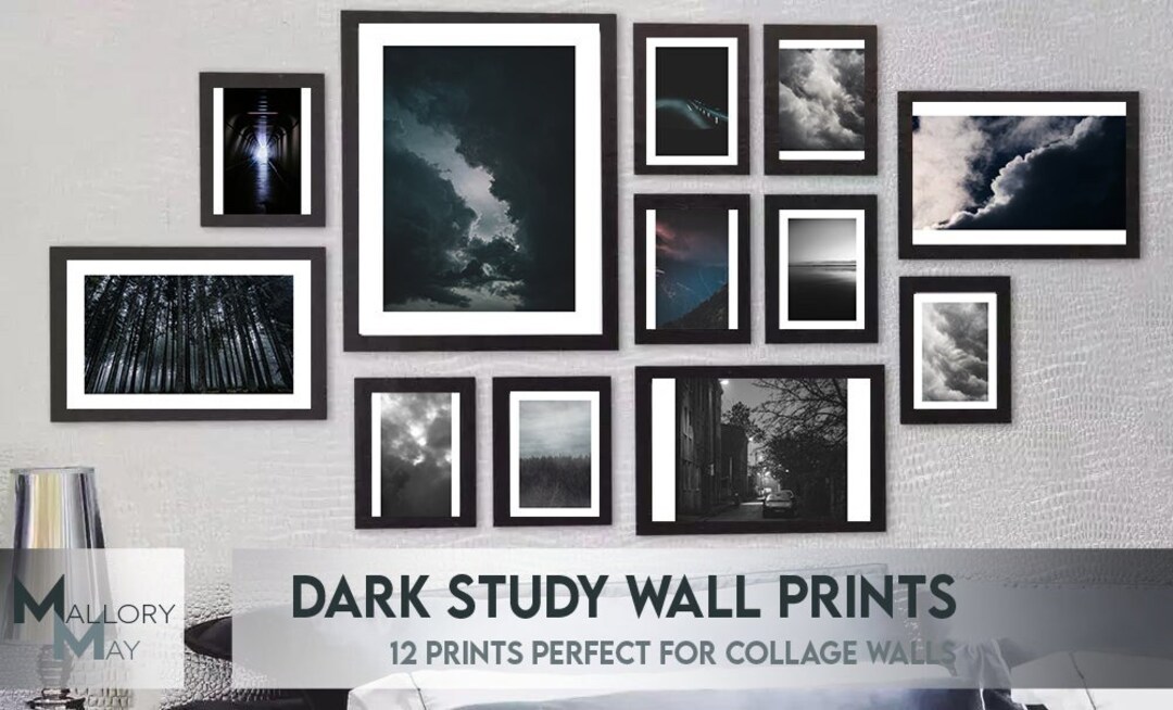 Dark Study Collage Wall Prints - Etsy