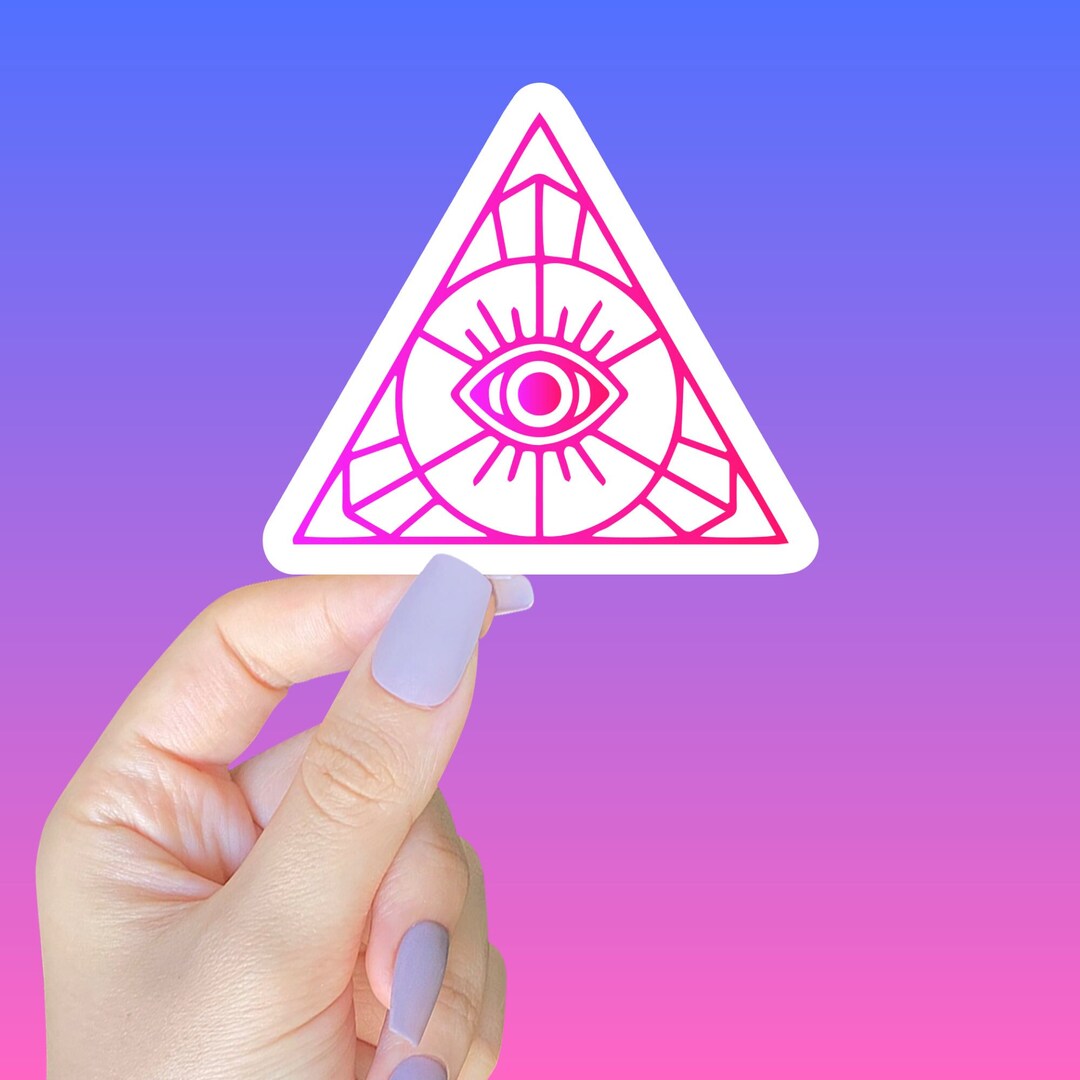 Third Eye Triangle STICKER, Waterproof Vinyl Die Cut Decal, Sacred ...