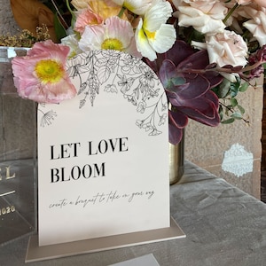 Let Love Bloom | Flower Bar Sign | Editable Bridal Shower Flower Bar ...