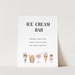 Ice Cream Bar Sign | Editable DIY Ice Cream Sign | Cute Wedding Shower ...