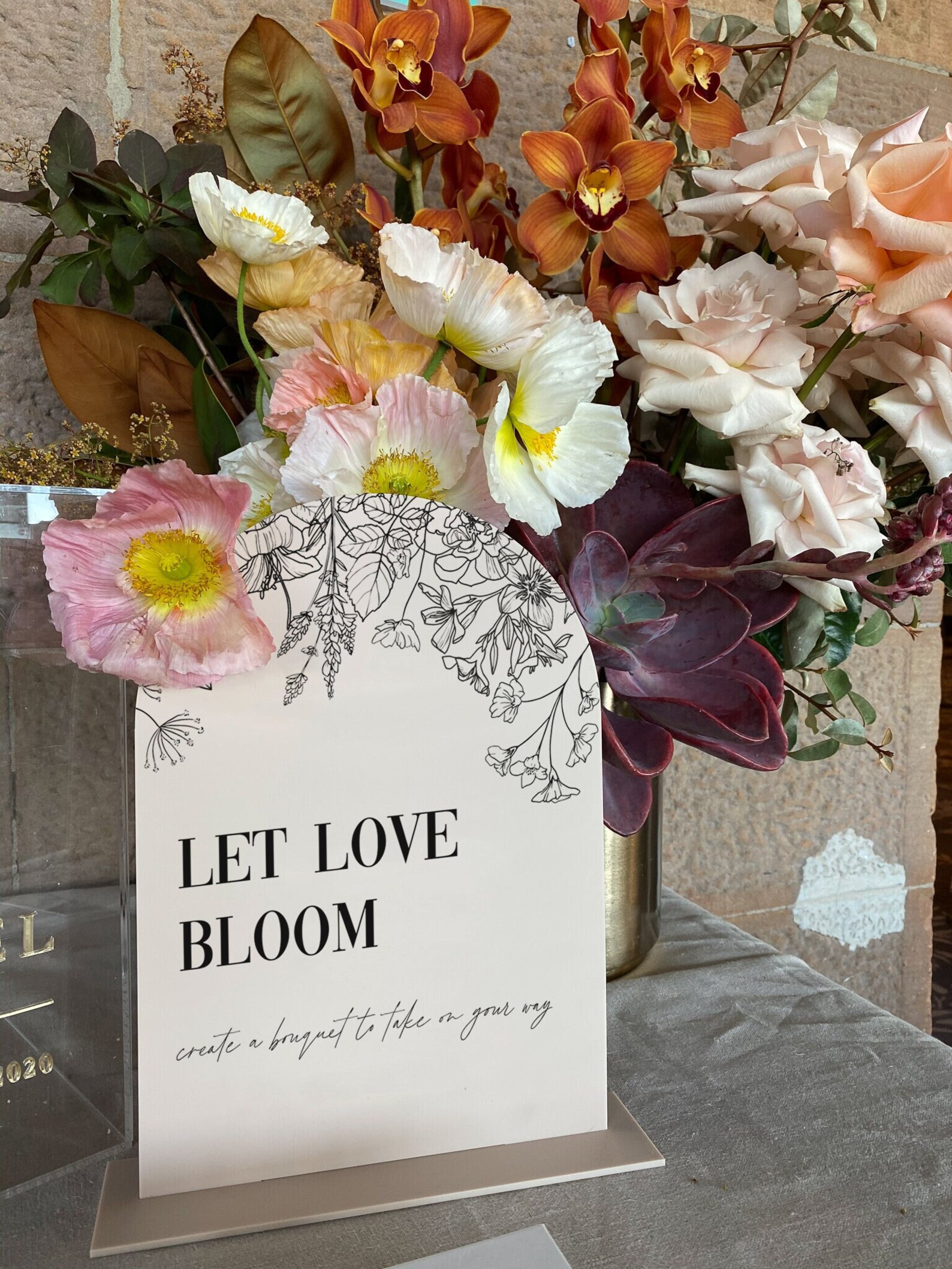 Let Love Bloom | Flower Bar Sign | Editable Bridal Shower Flower Bar ...