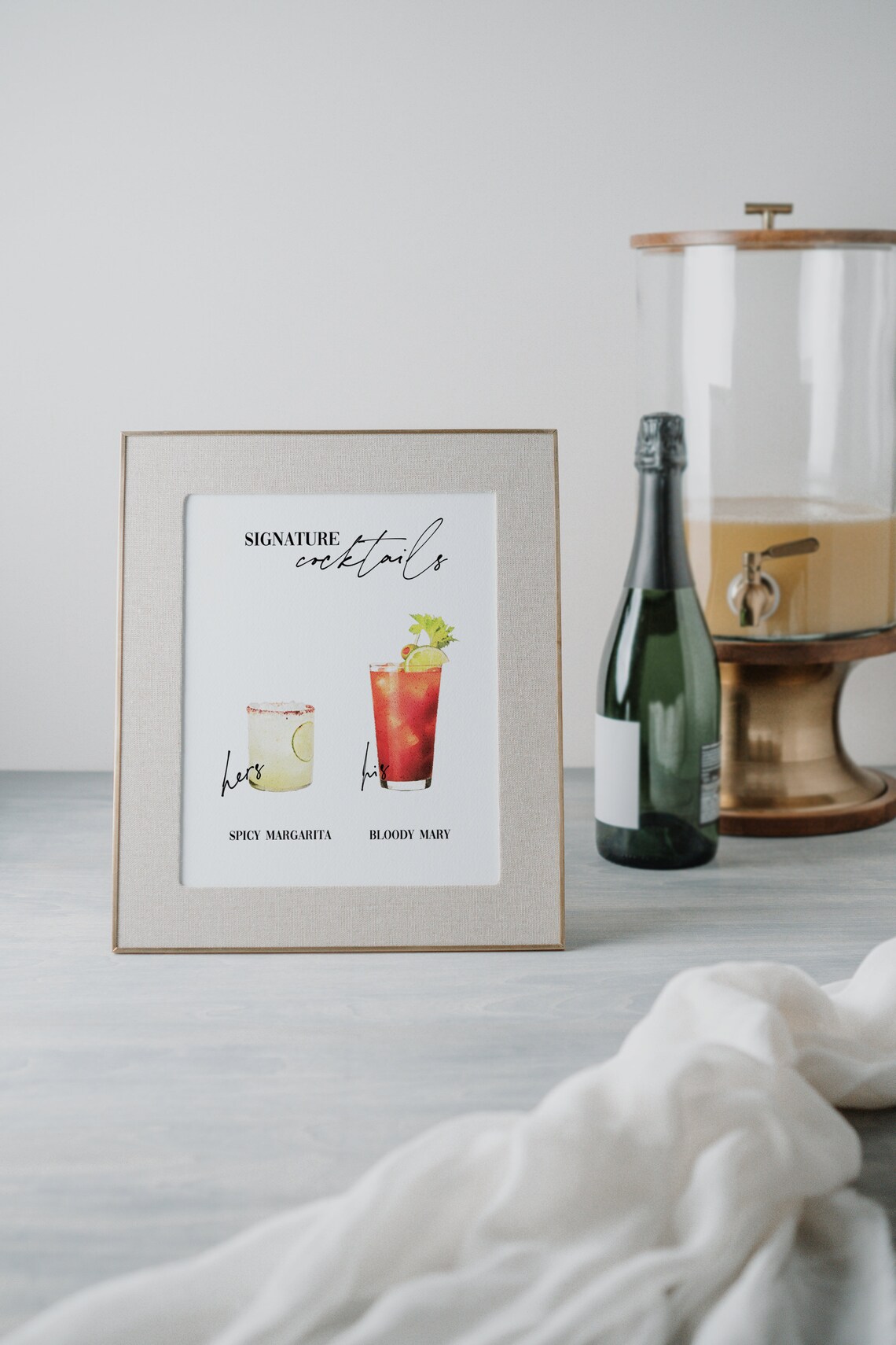 Signature Cocktail Menu Template | Wedding Drink Sign | Reception Bar ...