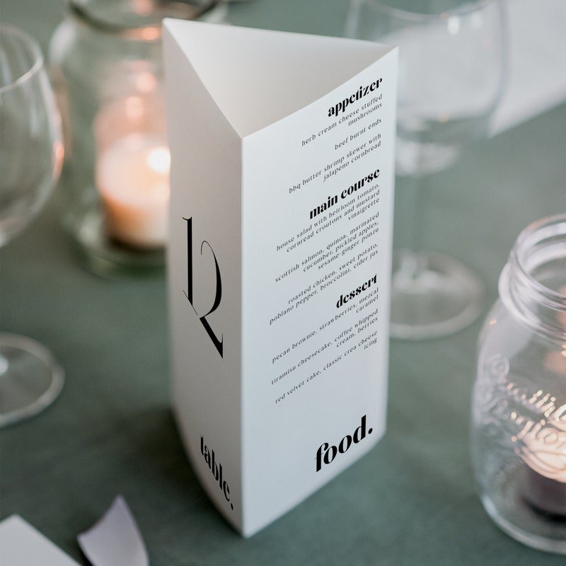 Menu Table Number - Etsy