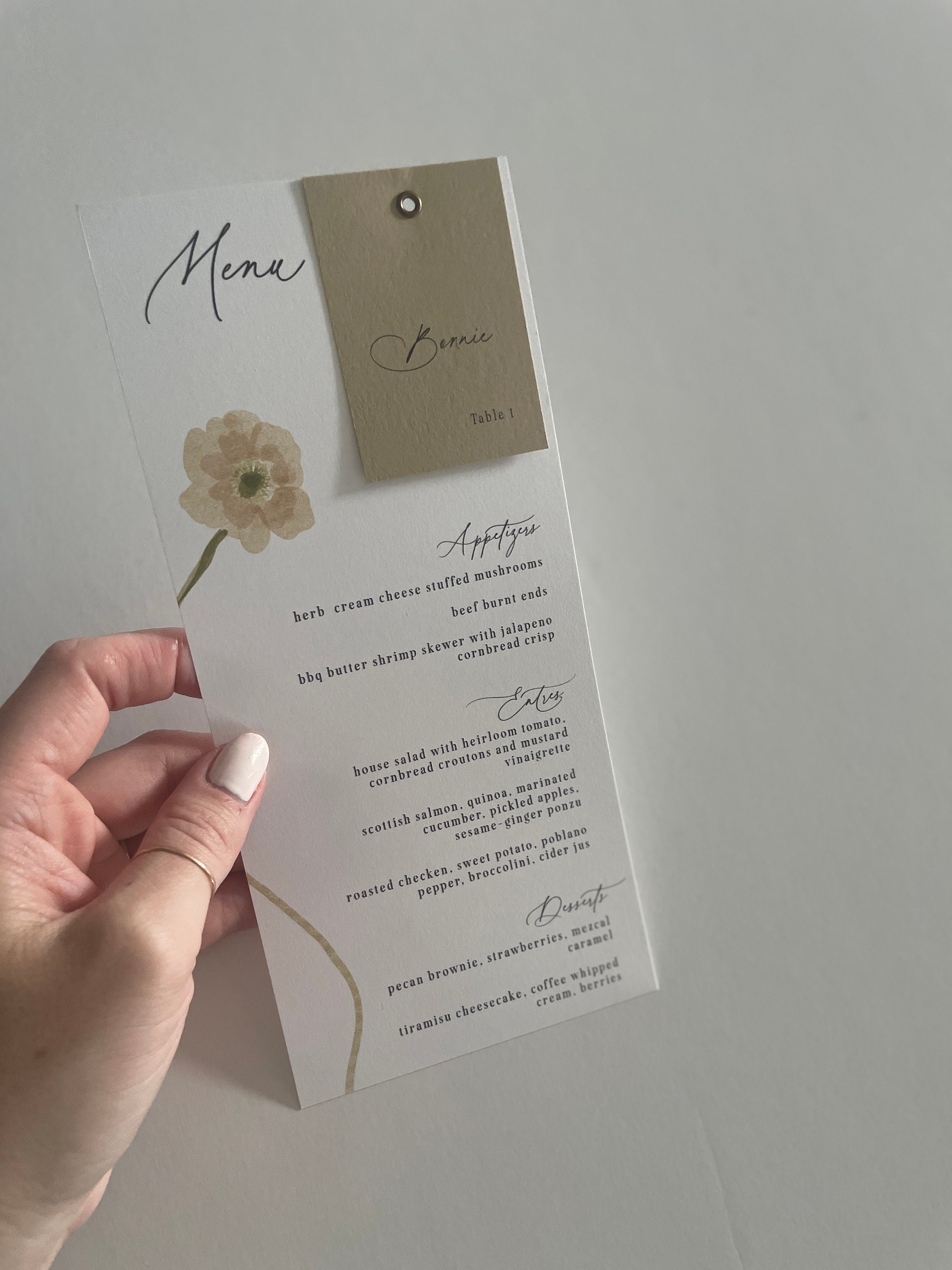 DIY Wedding Menu | Floral Romantic Menu Template | Customizable Menu ...