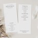 Modern Wedding Ceremony Program Template | DIY Wedding Program | Fully ...