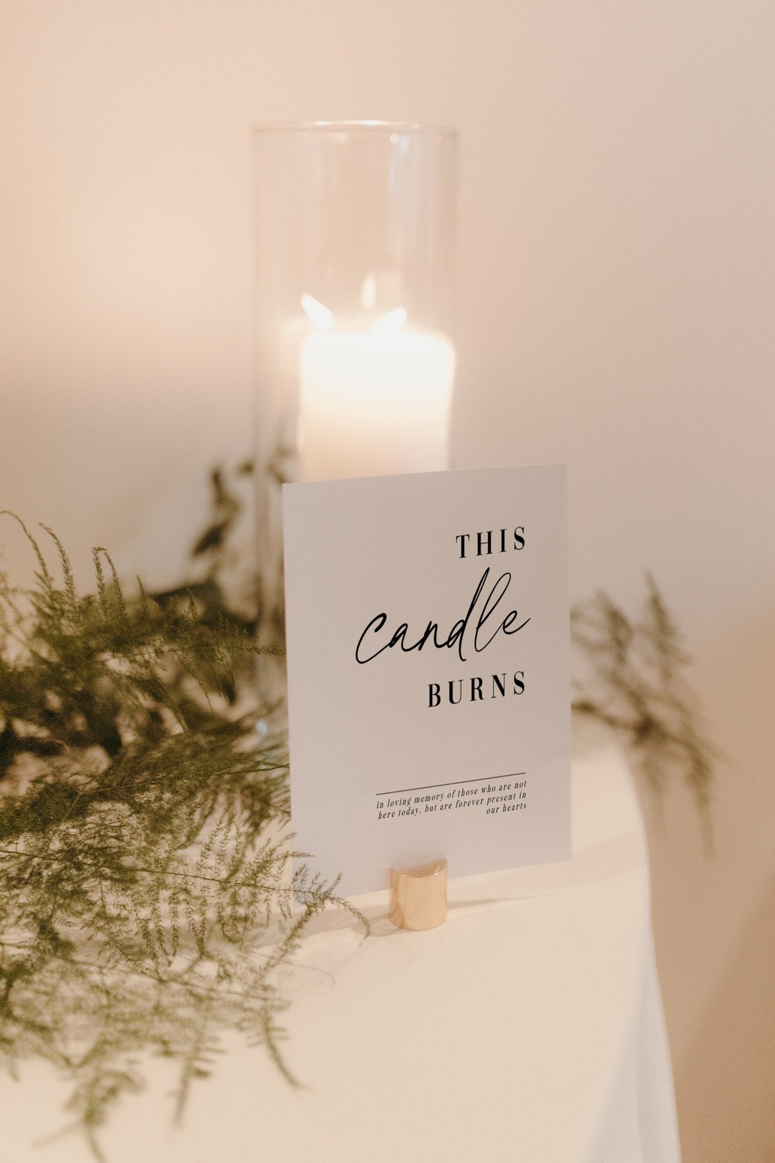 Memorial Sign | This Candle Burns Sign | Loved Ones Sign | Minimalist ...