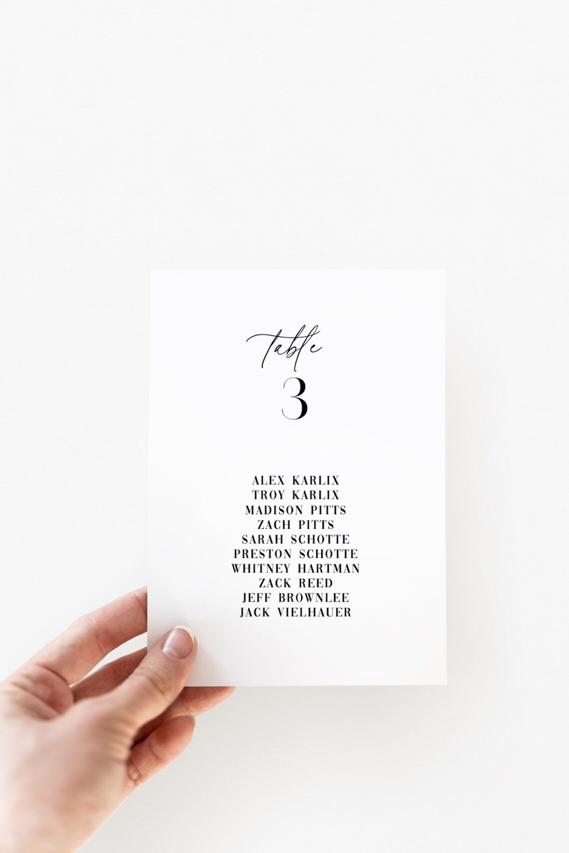 DIY Table Number Assignment Template | Wedding Table Number List ...