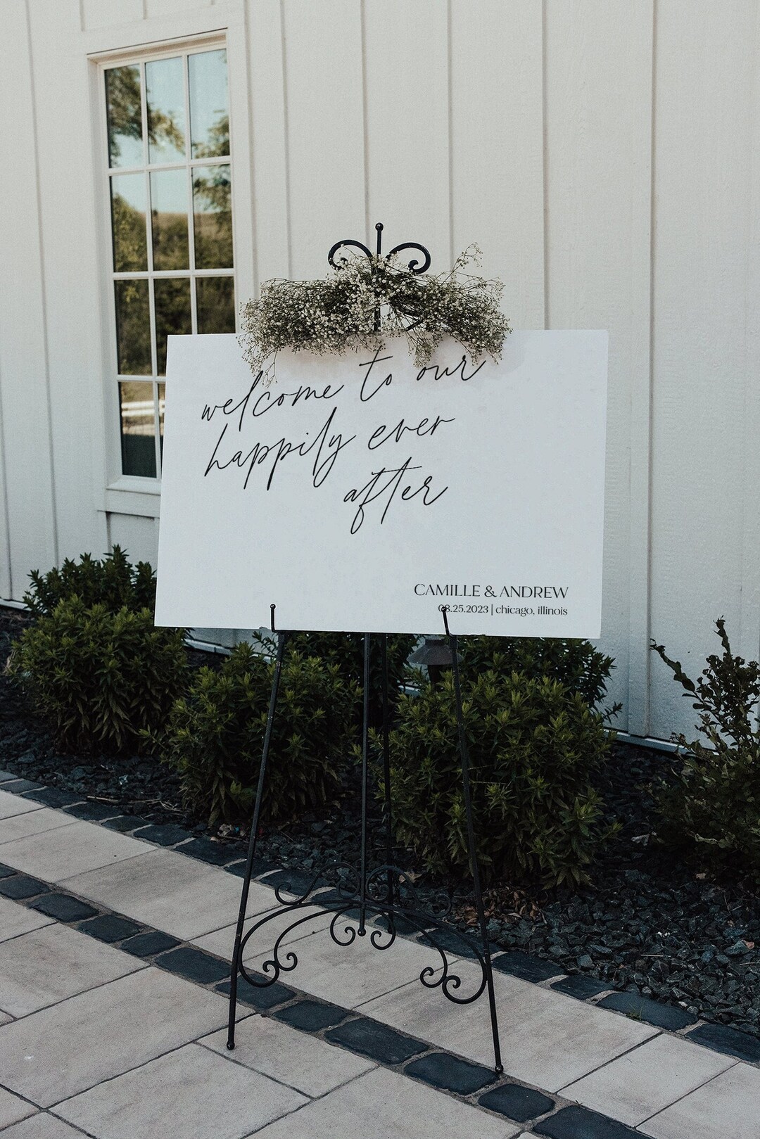 Welcome to Our Happily Ever After | DIY Cursive Wedding Welcome Sign ...