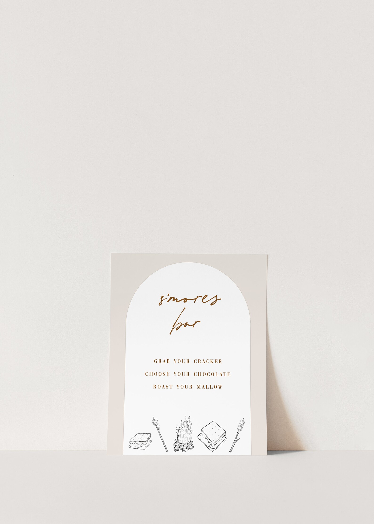 S'mores Bar Sign | Editable DIY S'mores Sign | Cute Wedding Shower Sign ...