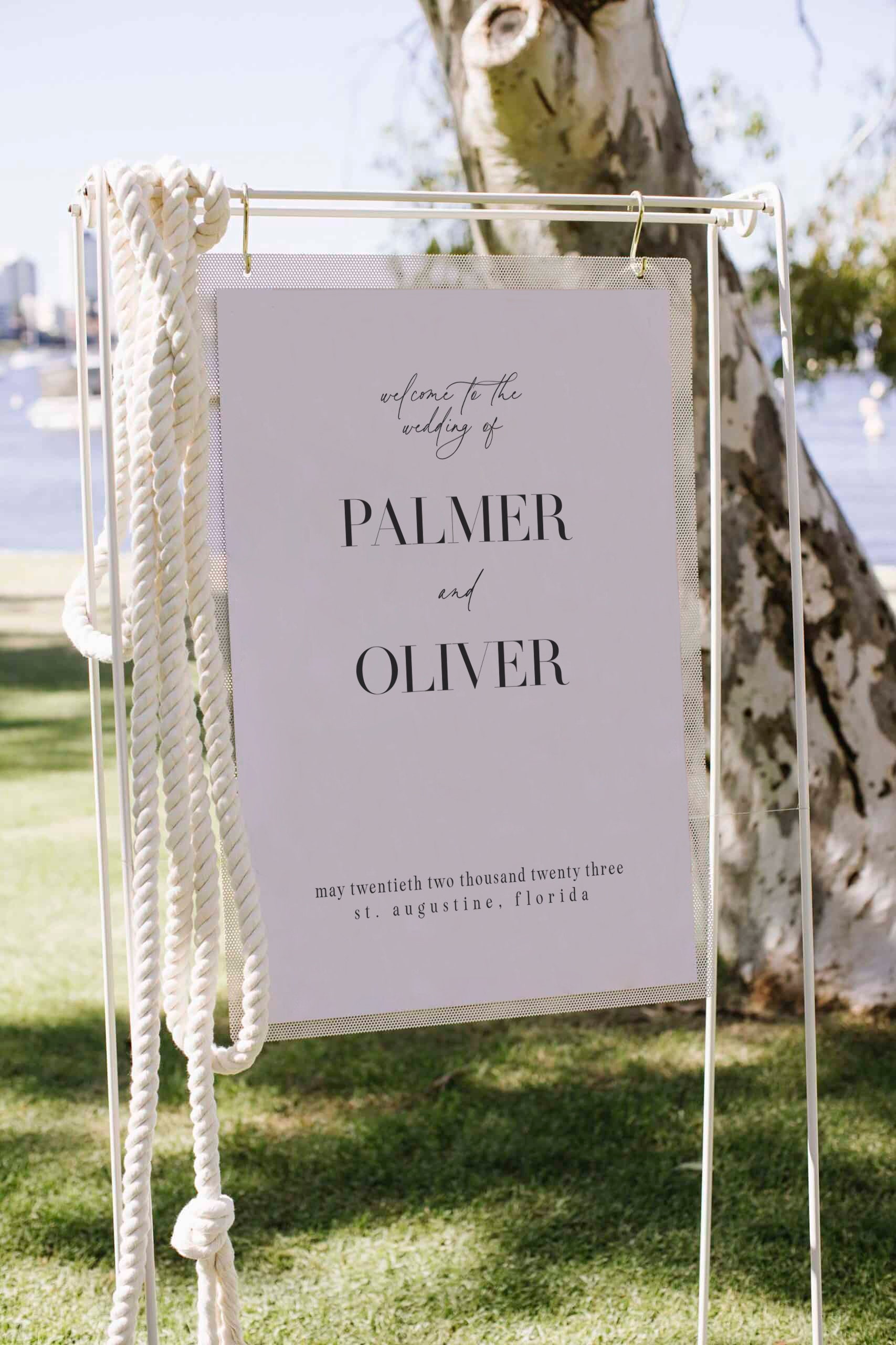 DIY Modern Simple Wedding Welcome Sign Wedding Sign Minimalist Wedding ...