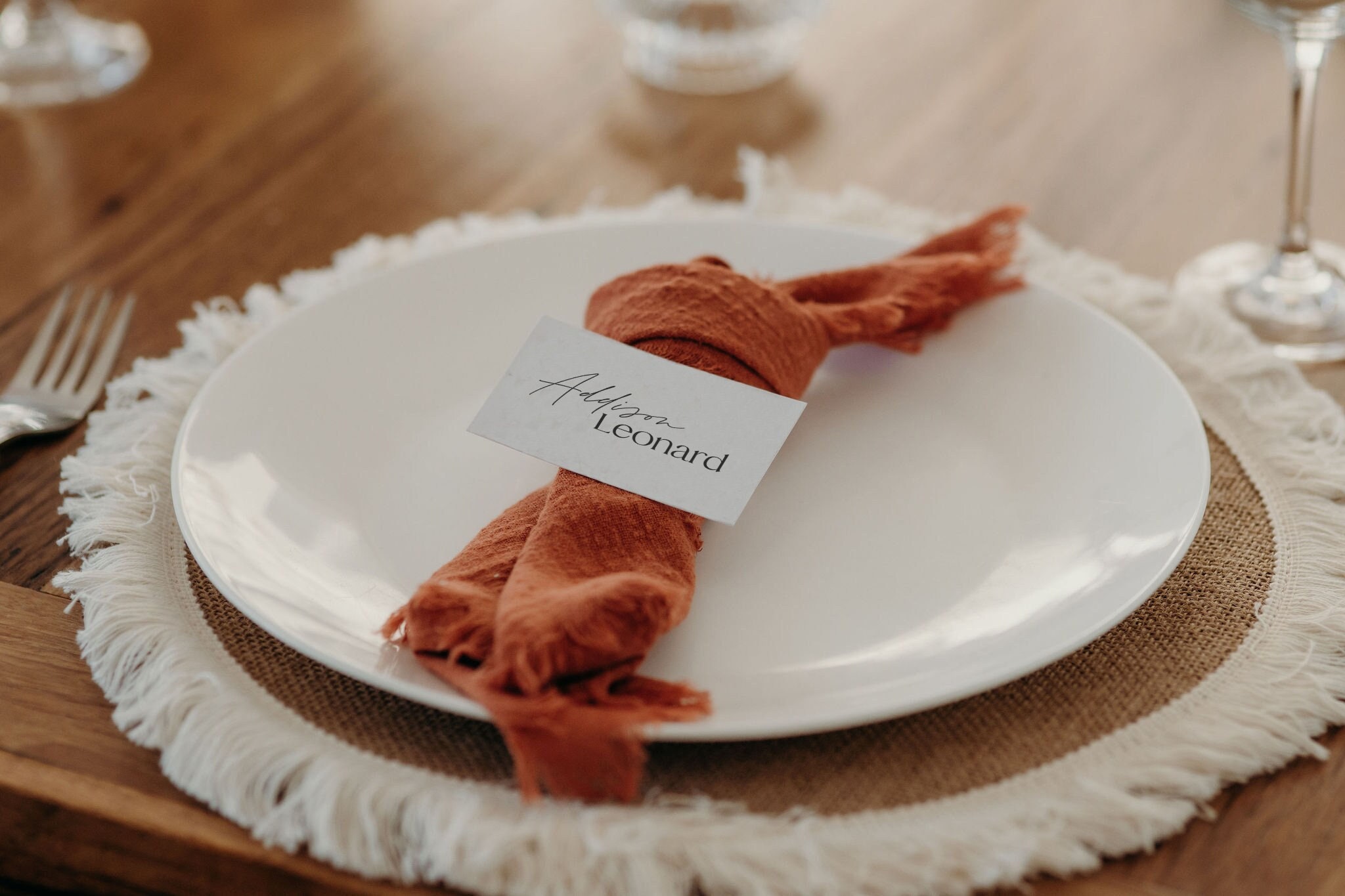 Modern Wedding Place Card Template | DIY Elegant Reception (digital ...