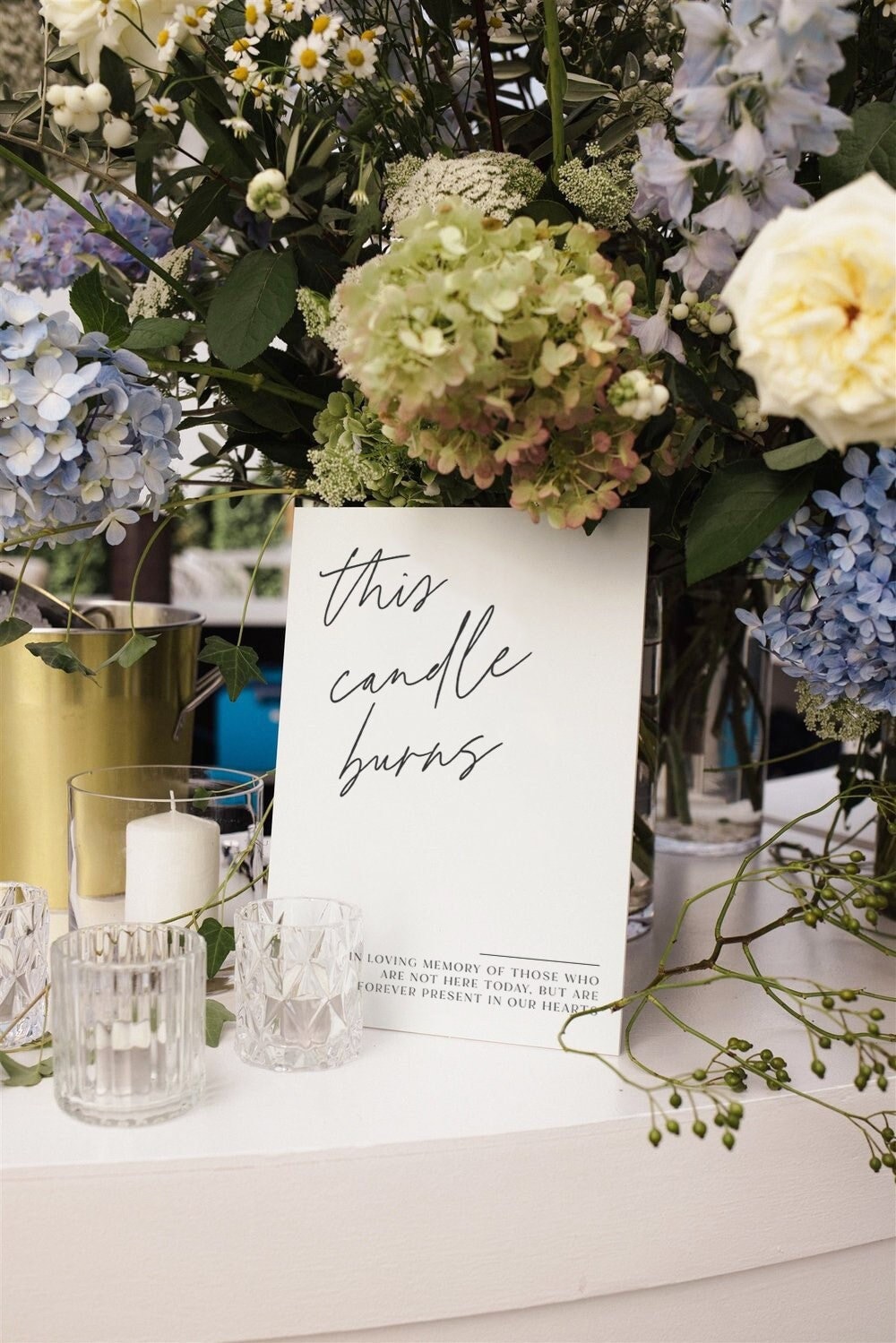 Memorial Sign This Candle Burns Sign Loved Ones Sign Minimalist Wedding ...