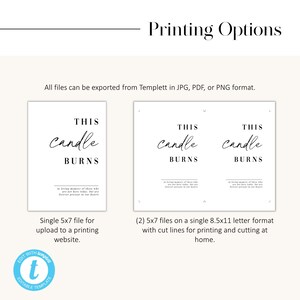 Memorial Sign | This Candle Burns Sign | Loved Ones Sign | Minimalist ...