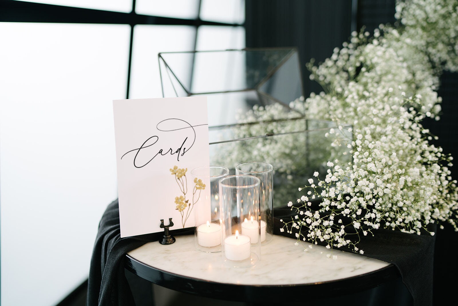 Cards Sign for Wedding Card Box Sign 5x7 Gift Table Sign Floral Gift ...