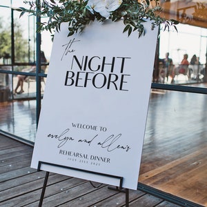 Cursive Rehearsal Dinner Welcome Sign: DIY Editable Template - Etsy