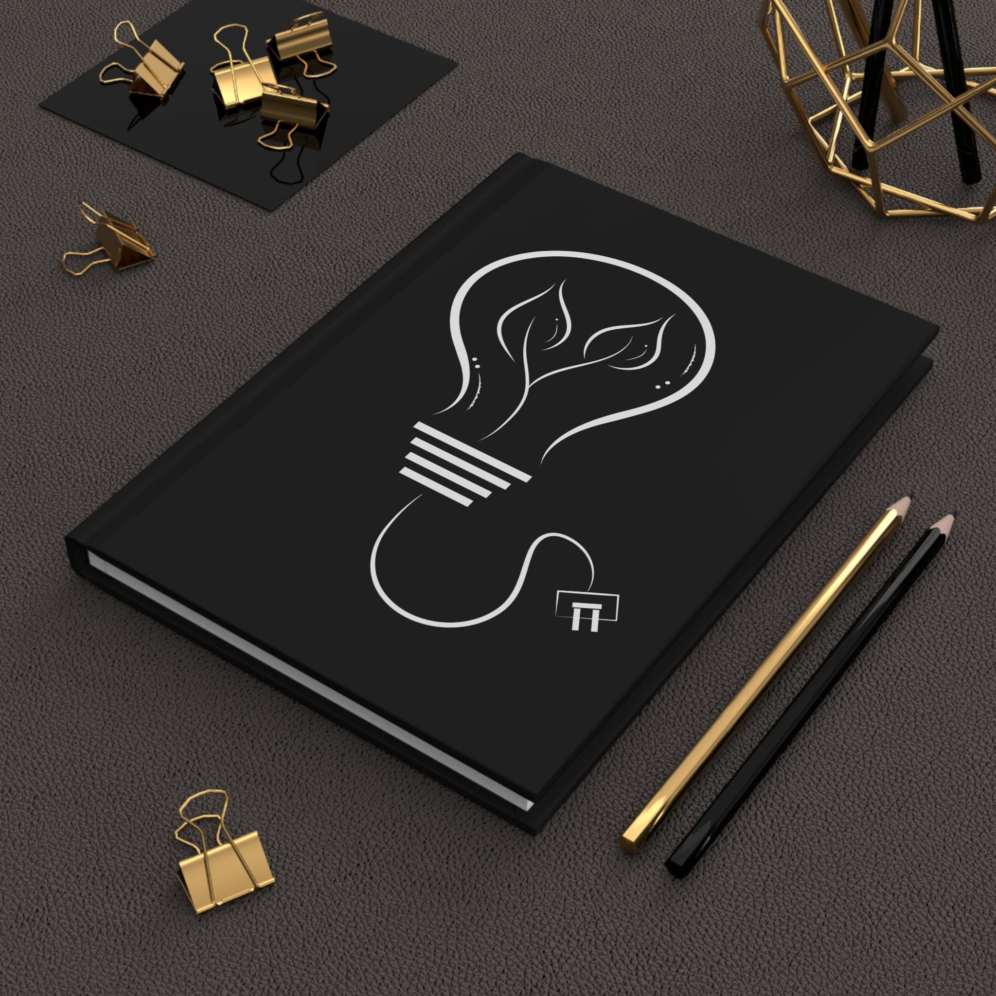 Plant Line Art Journal: Black Matte Minimalist Notebook - Etsy