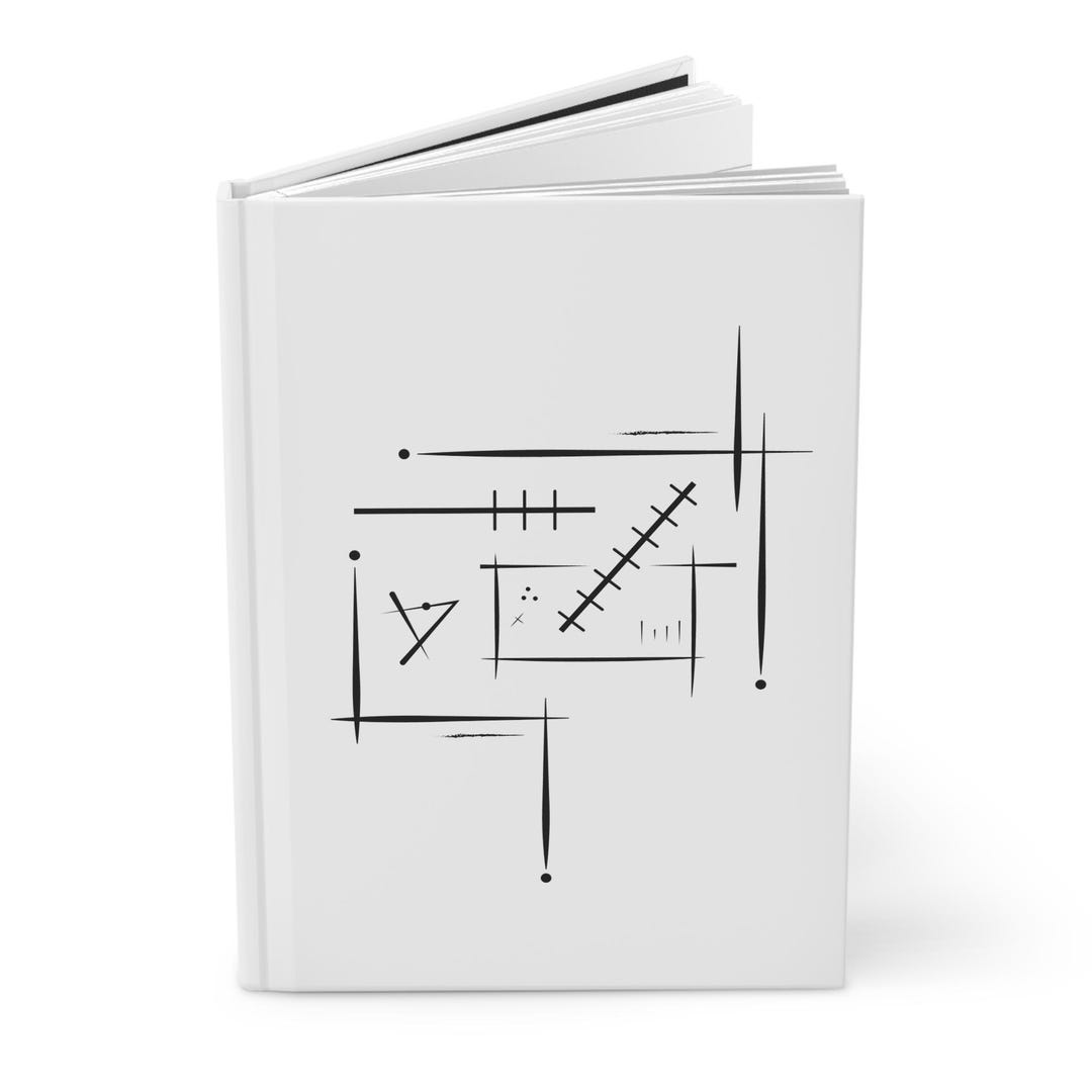 Matte Hardcover Journal: Abstract Line Art - Etsy
