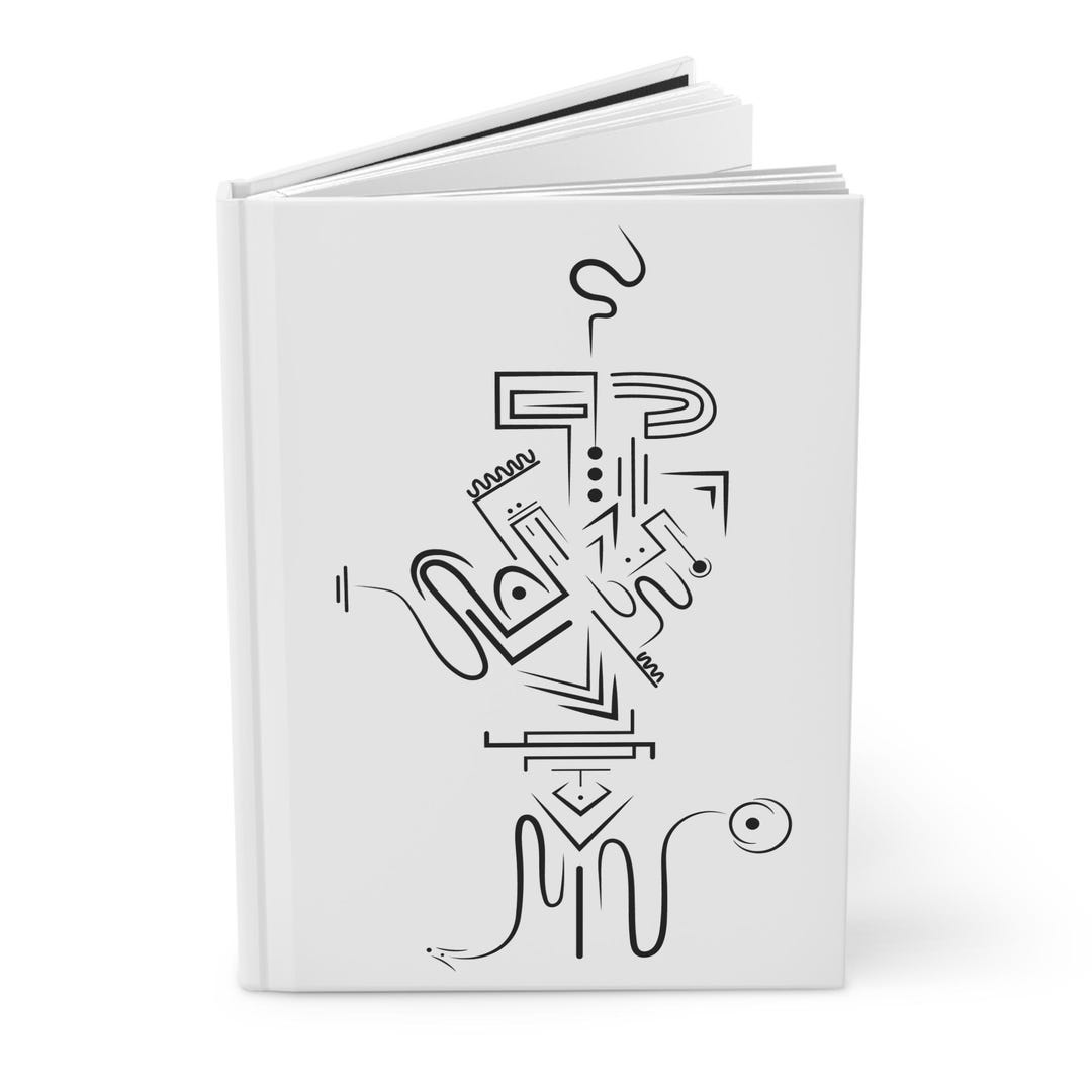 Matte Hardcover Journal: Abstract Line Art Design - Etsy