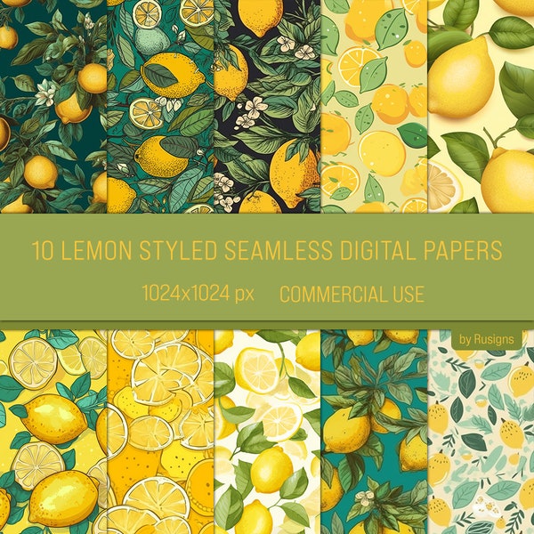 Lemon Print - Etsy