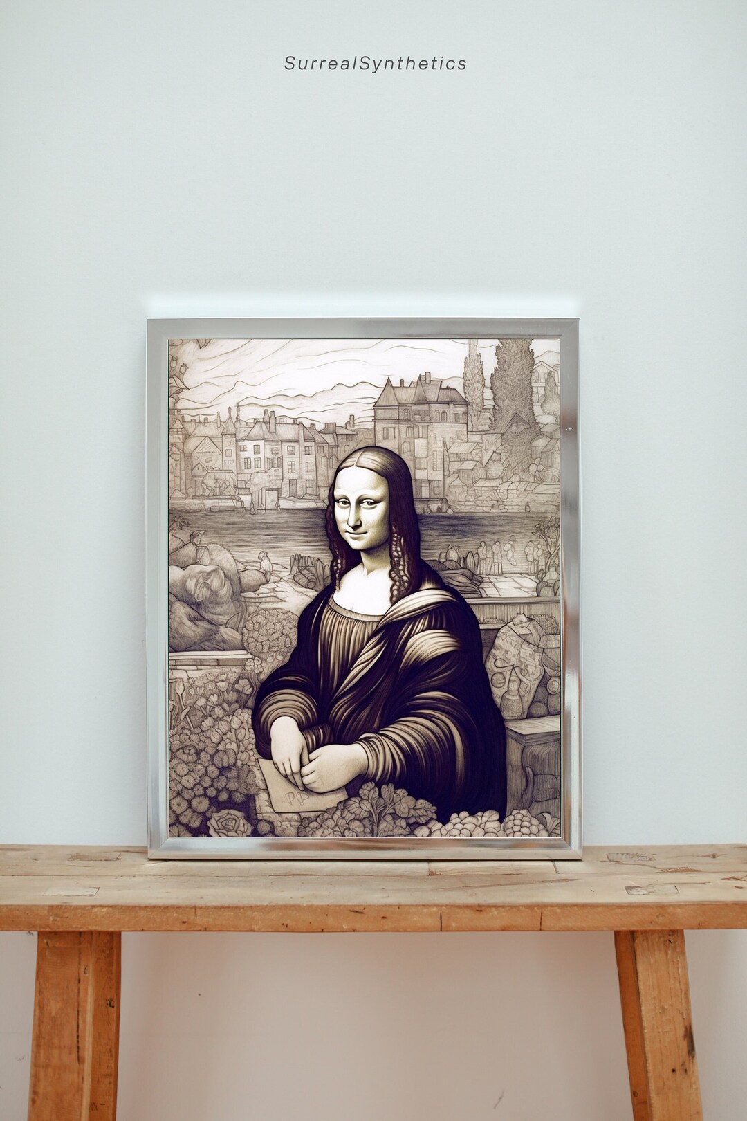 Mona Lisa Poster 24x36' Leonardo Da Vinci Retro Poster Retro Modern Art ...