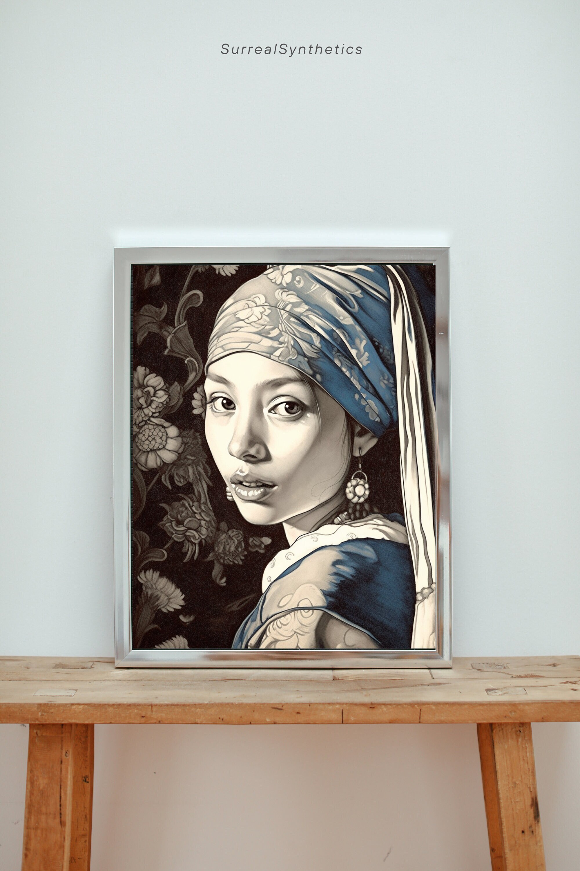 Girl With a Pearl Earring Poster 24x36' Jan Vermeer Retro Poster Art ...